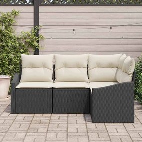 Set pohovek 4 ks Černá polyratan 3346697