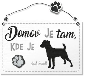 HAFani Dekorace cedule se psem Jack Russell