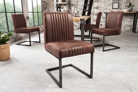 Konzolové židle Big Aston vintage hnědé železo / 38105
