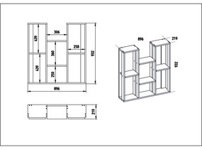 Regál na květiny NEVADA 93x90 cm hnědá
