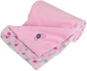 Kaarsgaren Zateplená deka 70x100 cm růžová puntíky