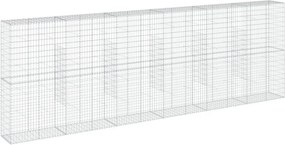 Gabionový koš s víkem 600 x 50 x 200 cm pozinkované železo 3295171