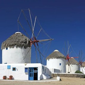 Fototapeta Windmills Greece L-181