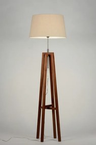 Stojací designová lampa Paola Taupe and Brown