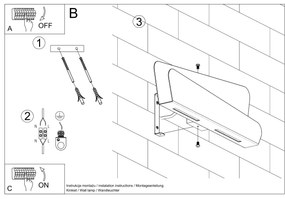 Nástěnné svítidlo Bascia, 1x bílé kovové stínítko