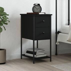 vidaXL Noční stolek černý 32 x 42 x 70 cm kompozitní dřevo
