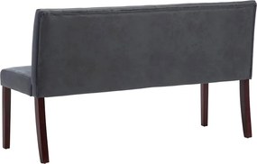 Lavice 148,5 cm šedá umělá semišová kůže 288572