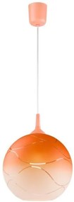 RUEL Závěsné moderní osvětlení na lanku SLENEL, 1xE27, 60W, koule, oranžové LM 1.1/17