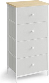 XXXLutz KOMODA, bílá, barvy dubu, 45/91,7/30 cm - Široké komody - 002543065601