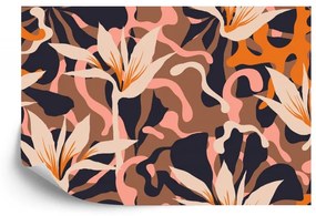 Fototapeta Abstract Jungle Plants Pattern. Creative Collage Contemporary Floral Seamless Pattern. Fashionable Template For Design. Hladký vinyl 368x280
