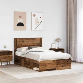 Rám postele Staré dřevo 135 x 190 cm Masivní borové dřevo 3409773
