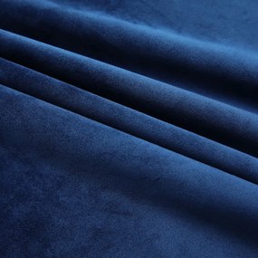 Zatemňovací závěsy s háčky 2 ks sametové tmavě modré 140x225 cm