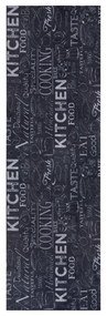 Černý koberec běhoun 50x150 cm Wild Kitchen Board – Hanse Home