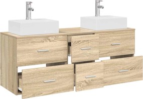 Sada koupelnových skříněk 3 ks Dub sonoma 49,5 x 41 x 62,5 cm 3405845