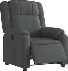 Elektrické polohovací křeslo tmavě šedé textil 3205179