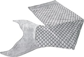 Livarno® Hebká deka "Mořská panna", 60 x 180 cm (antracitová)