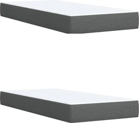Box spring postel s matrací tmavě šedá 200x200 cm textil 3286010