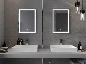Mexen Miko, LED koupelnové zrcadlo s podsvícením 50 x 70 cm, 6000K, ochrana proti zamlžování, 9819-050-070-611-00