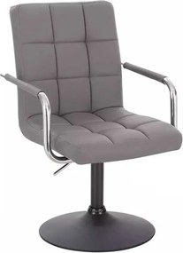 LuxuryForm DESIGN Otočná židle VERONA na černém talíři - šedá
