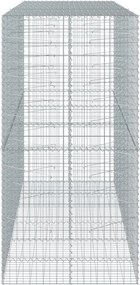 Gabionový koš s víkem 300 x 100 x 200 cm pozinkované železo 3295229