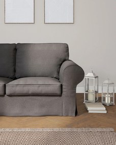 Potah na pohovku IKEA Ektorp 2-místná rozkládací  NOVÝ MODEL 2012 barva šedá látka pletený vzor