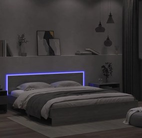 vidaXL Rám postele s čelem a LED osvětlením 200 x 200 cm [3207587] Barva: Černá