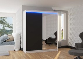 Posuvná skříň se zrcadlem a LED osvětlením VIKI 180