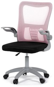 Autronic Dětská otočná židle STELLA — síťovina růžová