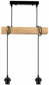 BERGE Závěsné stropní svítidlo LED dřevěný trám 2xE27 Dense Ball Lustr Luca