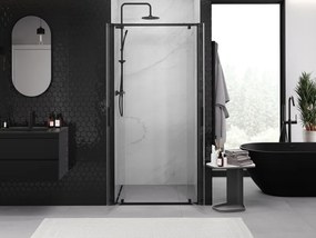 Mexen Exo, dvojité výklopné sprchové dveře, 110 cm, transparentní sklo, černá, 8182-110-000-70-00
