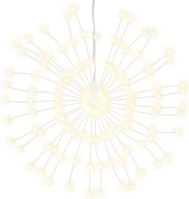 Vánoční hvězdicová světla 8 ks 140 teple bílých LED diod 17 cm 3190511