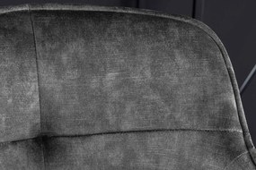 Designová barová židle Natasha šedý samet