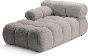 Světle šedý modul pohovky z textilie bouclé (levý roh) Bellis – Micadoni Home