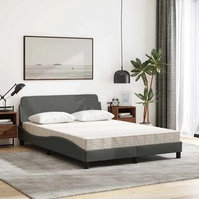 Postel s matrací Dover tmavě šedá 120 x 200 cm textil 3208365