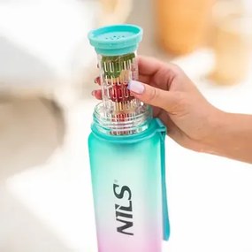 NILS Camp NCD04 Tritanová láhev na pití 950 ml zeleno-růžová
