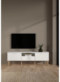 Bílý TV stolek 177x57 cm Media – Tvilum