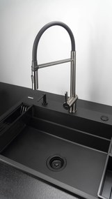 Deante Magnetic, sada příslušenství ke kuchyňskému dřezu série Magnetic, černá matná, DEA-ZZMKN22K