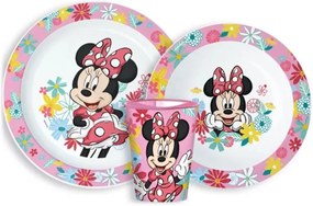 Sada plastového nádobí Minnie Mouse s kelímkem - Disney - 3 díly