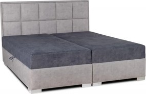 Čalouněná postel Kvadrat I, 200x180, tm. šedá/šedá (an 4237/4238)