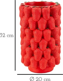 Váza Strawberry 32 cm červená
