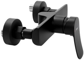 Rea Dart, nástěnná sprchová baterie 150 mm s ruční bodovou sprchovou soupravou, černá matná, REA-B3302