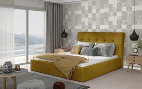 Eltap Čalouněná postel Inge Materiál a barva potahu: Monolith 48 - žlutá, Rozměry (cm): 140x200