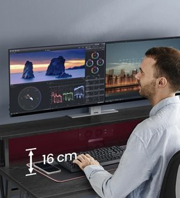Herní stůl Hill s LED osvětlením černý