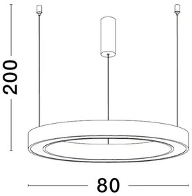 LED lustr Sting 80 zlatá