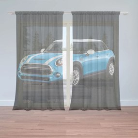 Sablio Záclony Mini sedan Černé pozadí: 2ks 150x250cm