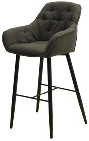 Bradop Židle barová čalouněná DONA podnož černá kovová Z216 | Látka: 134 - Monolith-134,Provedení: CM - CM