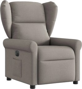 Elektrické polohovací křeslo taupe textil 3303361