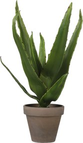 Mica Decorations Umělá rostlina aloe vera květináč Stan, zelená, pr. 16 x 30 cm