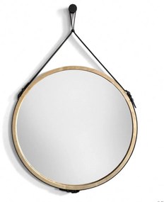 Zrcadlo Scandi Belt Wood Rozměr: Ø 50 cm