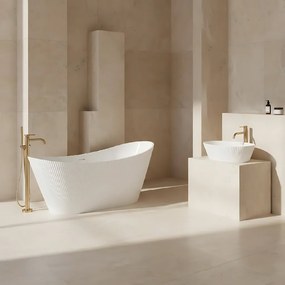 Rea Astoria, umyvadlo na desku 409x340x150 mm, bílá lesklá, REA-U0641